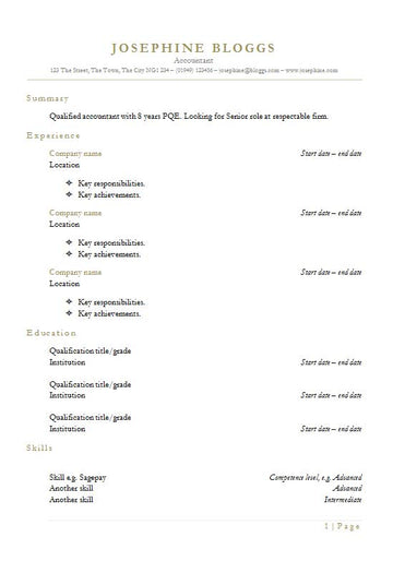 Free Curriculum Vitae Templates – CreativeBooster