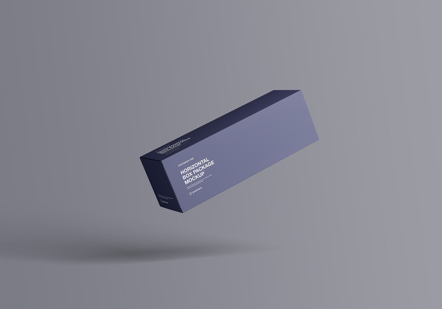 Free Horizontal Package Box Mockup – CreativeBooster