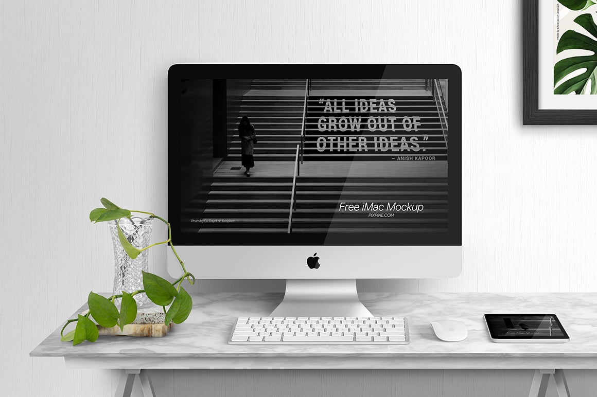 Free Imac Display Mockup – CreativeBooster