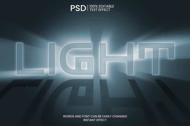 Free Light Text Effect Psd – CreativeBooster