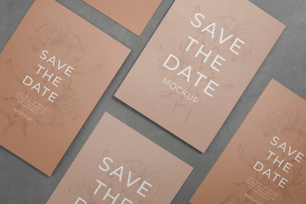Free Minimalist Save The Date Stationary Mockup Psd – CreativeBooster