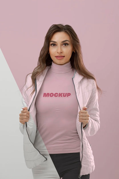 Free Model Wearing Winter Clothes Psd – CreativeBooster