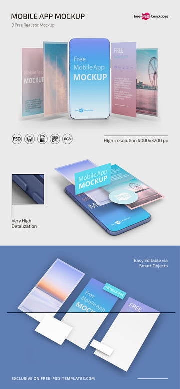 Free App Mockups – CreativeBooster