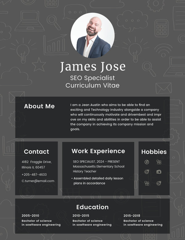 Free SEO Specialist Resume CV Template in Photoshop (PSD), and Microso ...