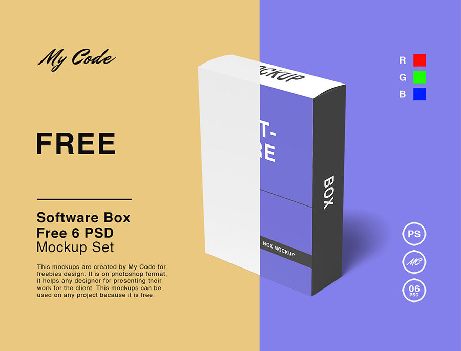 Free Software Box Mockup – CreativeBooster