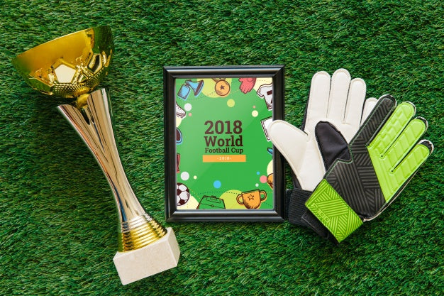 Free World Football Cup Mockup With Frame Psd – CreativeBooster